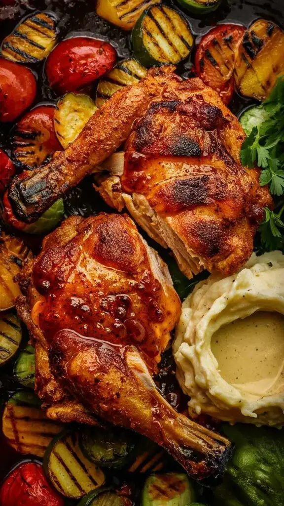 Spicy BBQ Grilled Chicken with 6 Easy Steps